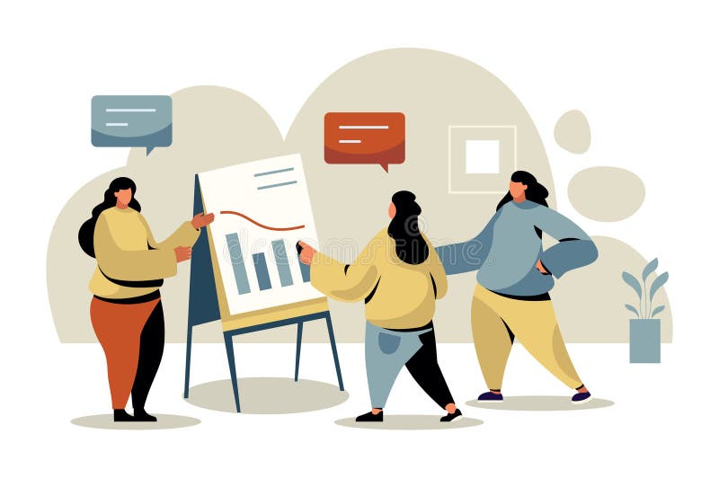 Teams Working on Project, Business Start Up Stock Vector - Illustration ...