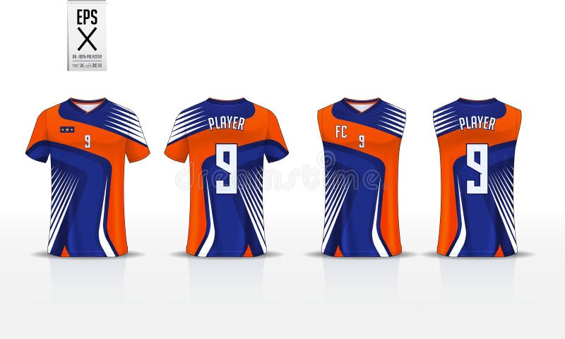 T-shirt Sport Design Template for Soccer Jersey, Football Kit and Tank ...