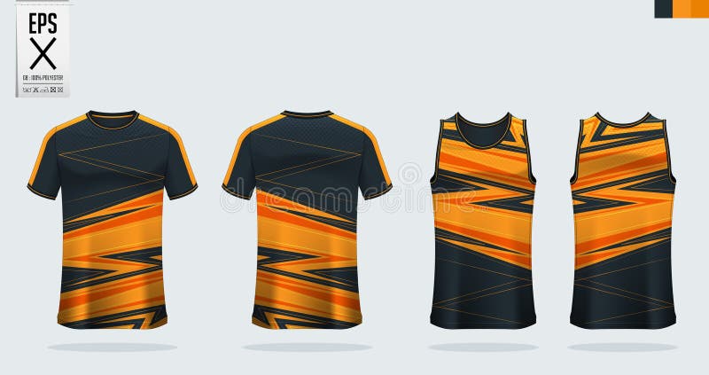 T-shirt Sport Mockup Template Design for Soccer Jersey, Football Kit ...