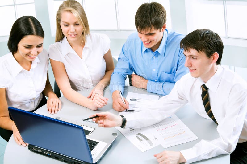 Teamwork stock image. Image of notebook, hand, computer - 26231573