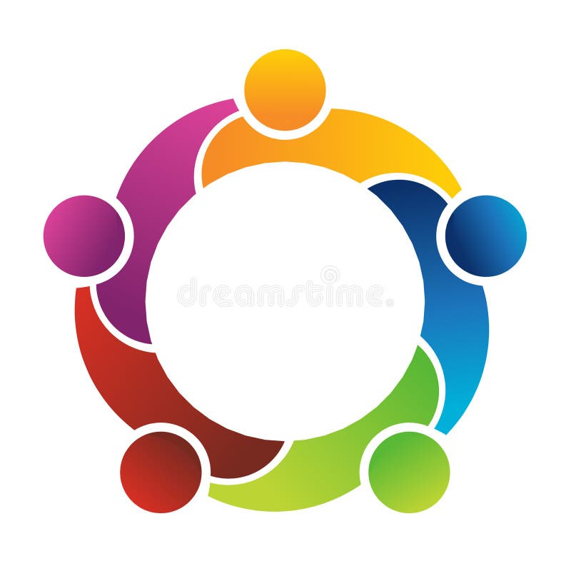 Teamwork 5 logo stock vector. Illustration of nationalities - 23063444