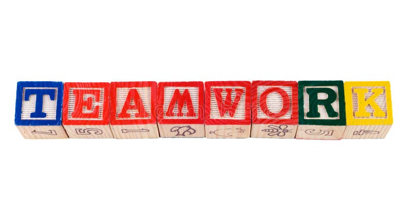Teamwork Alphabet Baby Blocks White Stock Photos - Free & Royalty-Free ...
