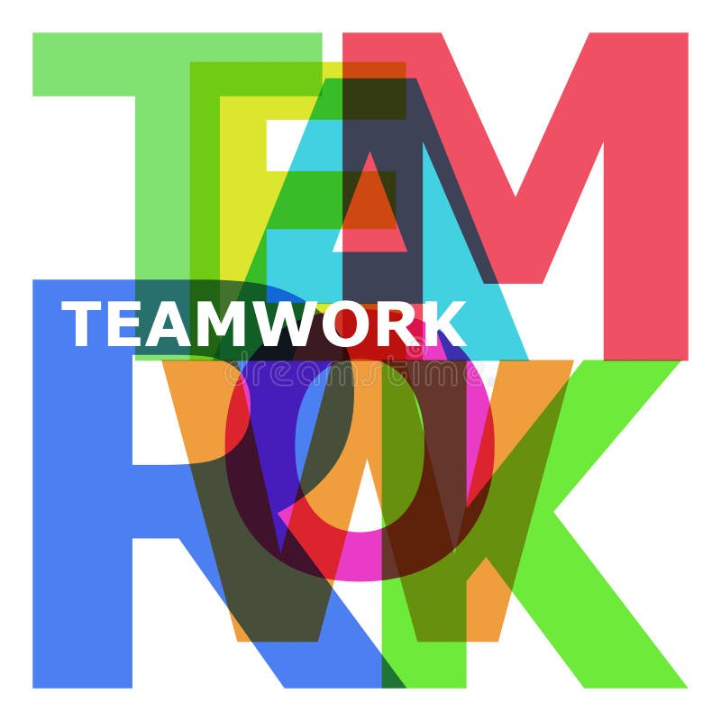 Teamwork - Abstract Color Letters Stock Illustration - Illustration of ...