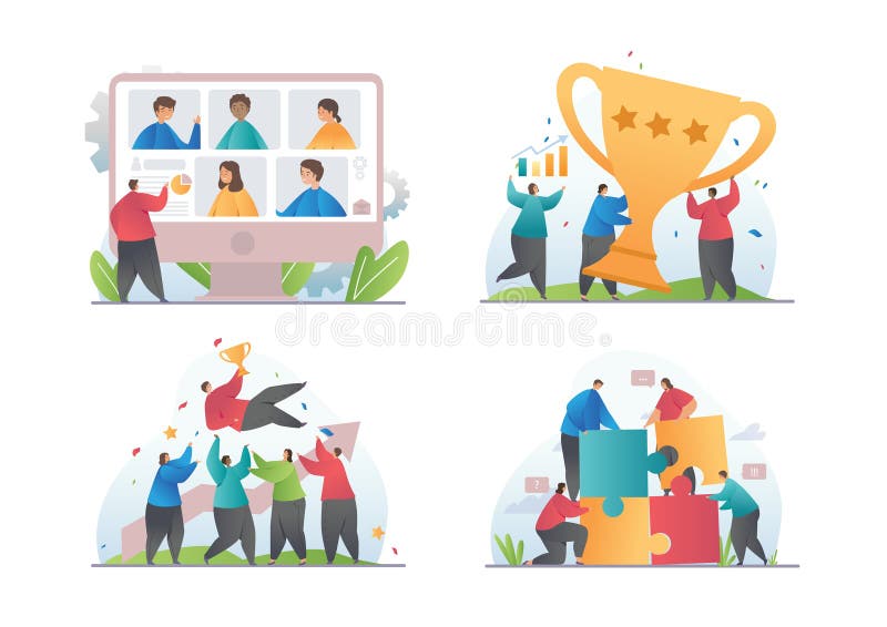 Set of Abstract Concepts Design Process Stock Vector - Illustration of ...