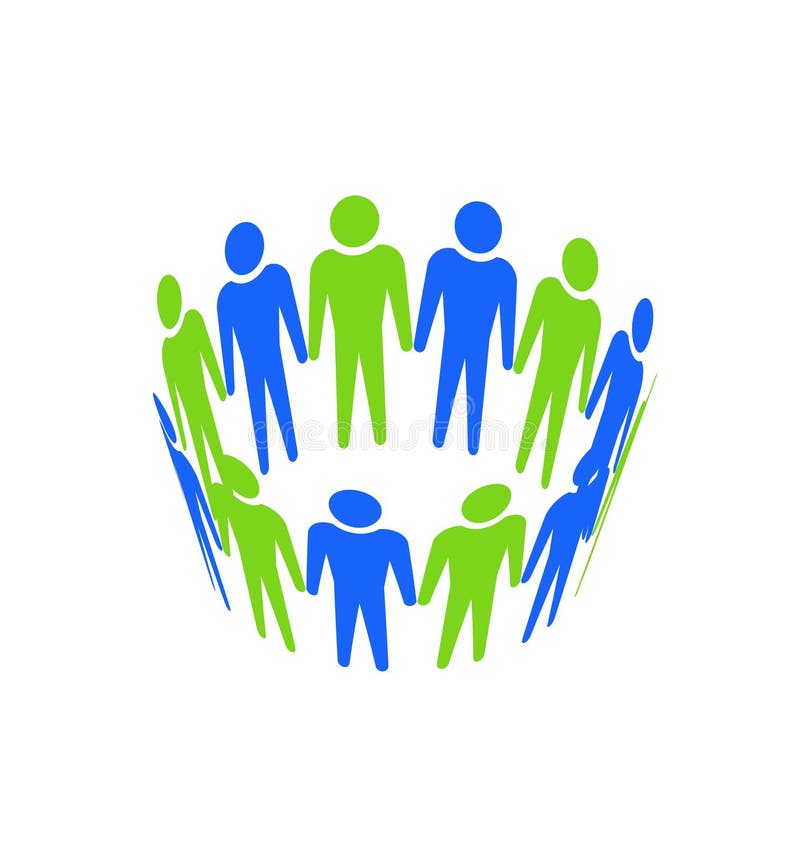 Teamwork abstract icon stock illustration. Illustration of business ...