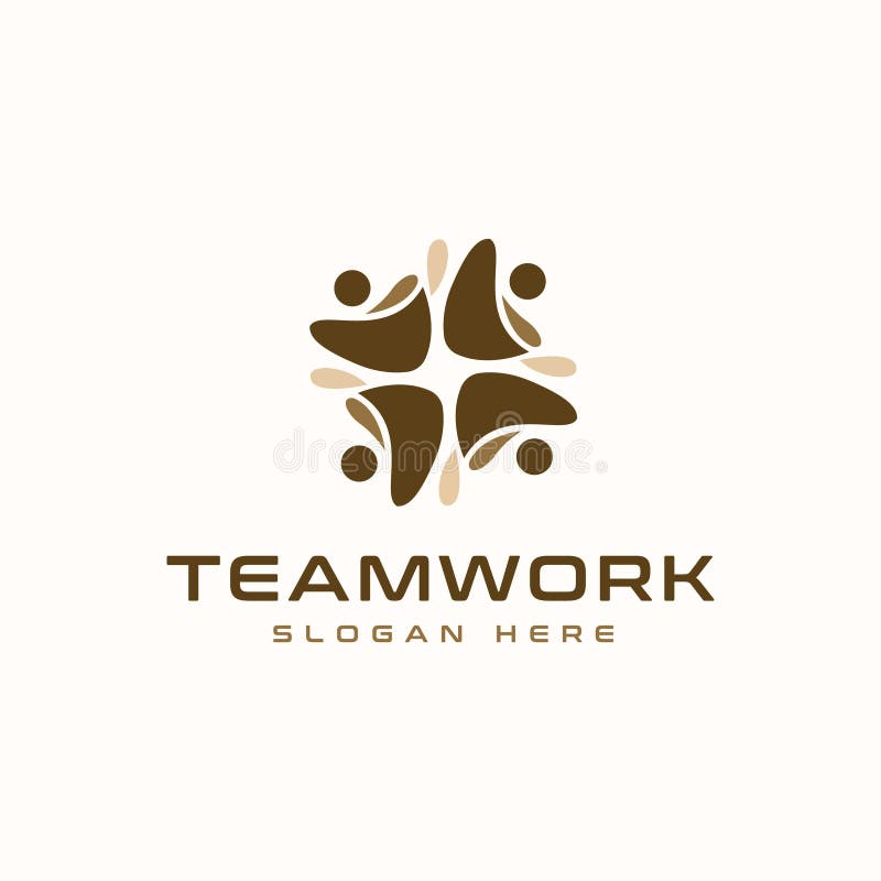 Teamwork Logo Design Inspiration . Vector Illustration Stock Vector ...