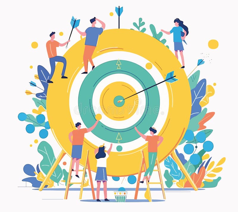 Teamwork Achieves a Common Goal, Illustrated by People Collaboratively ...