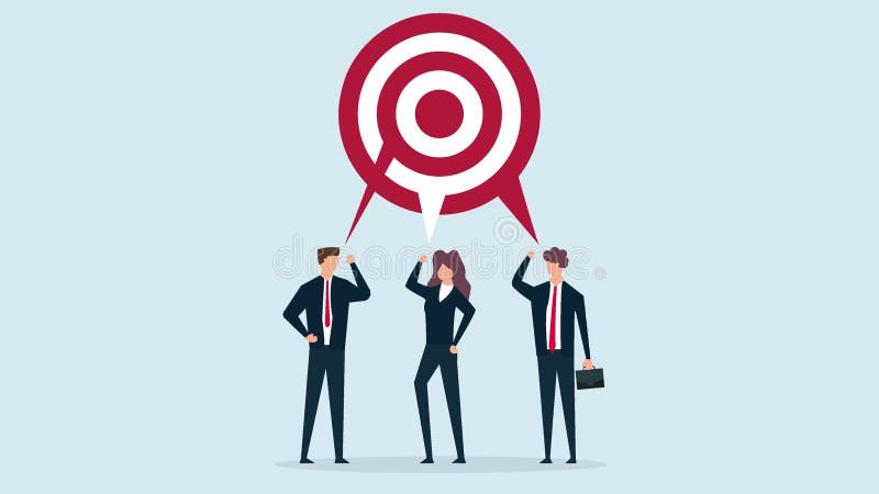 Teamwork Aiming on the Same Target, 4k Animation of Business Partner ...