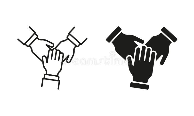 Teamwork Alliance, Partnership and Help. Hand Together Silhouette and ... Teamwork Alliance, Partnership and Help. Hand Together Silhouette and ...