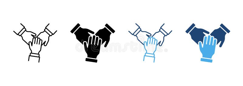 Teamwork Alliance Partnership Help Together Hand Silhouette and Line ... Teamwork Alliance Partnership Help Together Hand Silhouette and Line ...