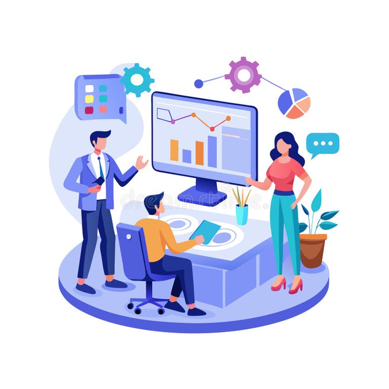 Teamwork Analysis and Data Visualization in a Modern Office, Analyzing ...