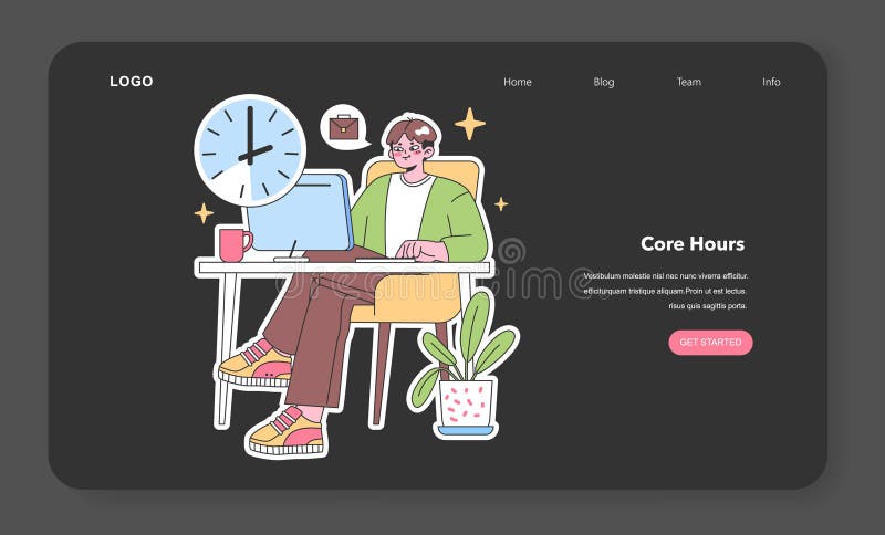 Teamwork Approach To Flexible Working Stock Vector - Illustration of commitment, time: 321108934