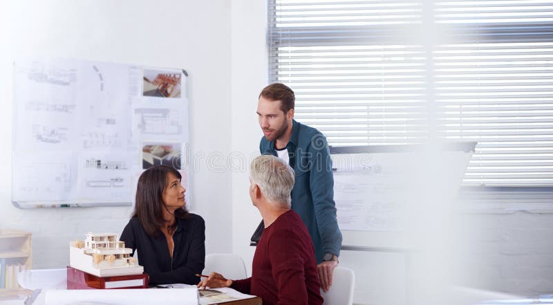 Teamwork, Architect and Meeting with Idea for Building, House and ...