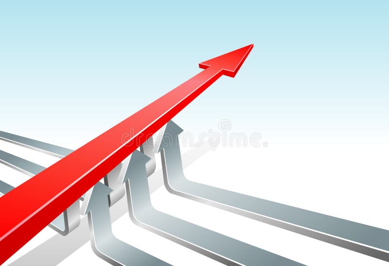 Teamwork Arrow stock vector. Illustration of three, supporting - 70790105