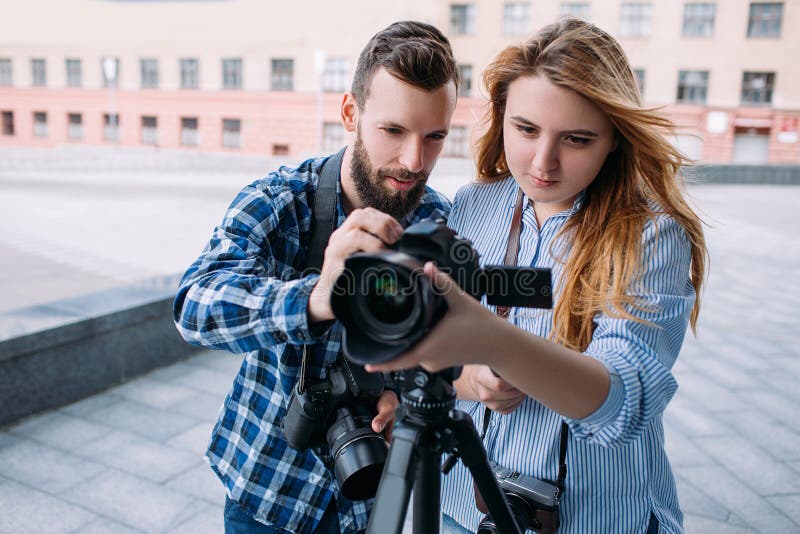 Teamwork Backstage Ideas Camera Discussion Stock Image - Image of ...