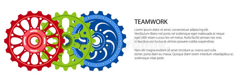 Teamwork Banner, Technology and Industry Stock Vector - Illustration of ...