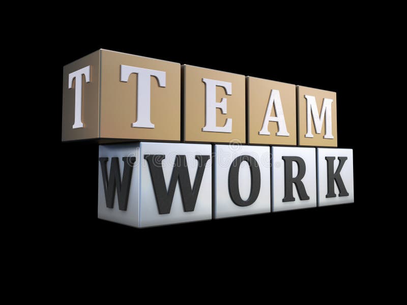 Teamwork on blocks stock photo. Image of block, company - 48194564