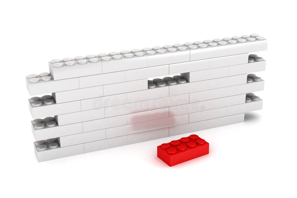 Teamwork Bricks stock illustration. Illustration of blue - 38249450