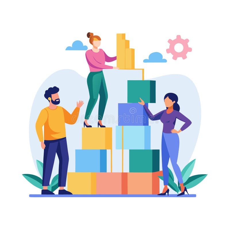 Pyramid Chart Business People Working Stock Illustrations – 53 Pyramid ...