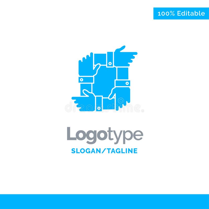 Teamwork, Business, Collaboration, Hands, Partnership, Team Blue Solid ...