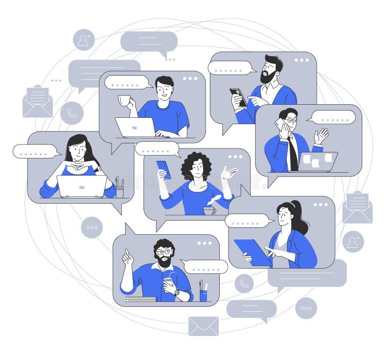 Teamwork Business Collection. Stock Vector - Illustration of manager ...