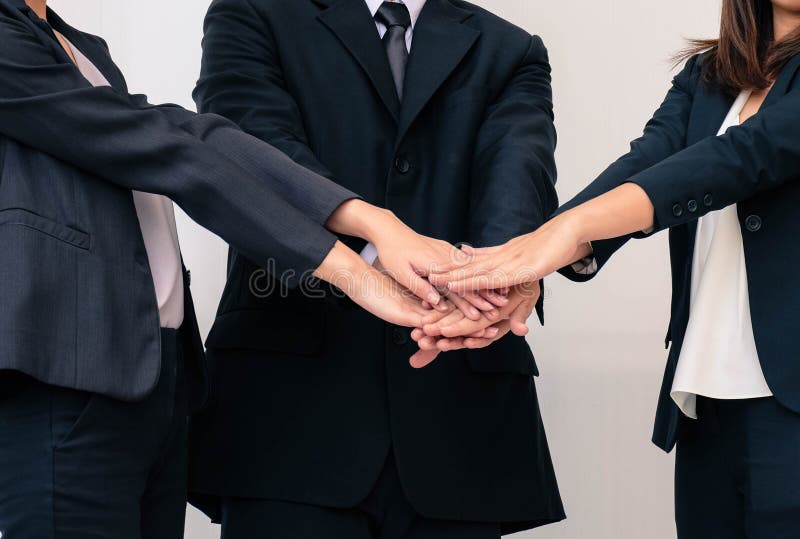 Teamwork, Business Concept Joining Hands Stock Photo - Image of support ...
