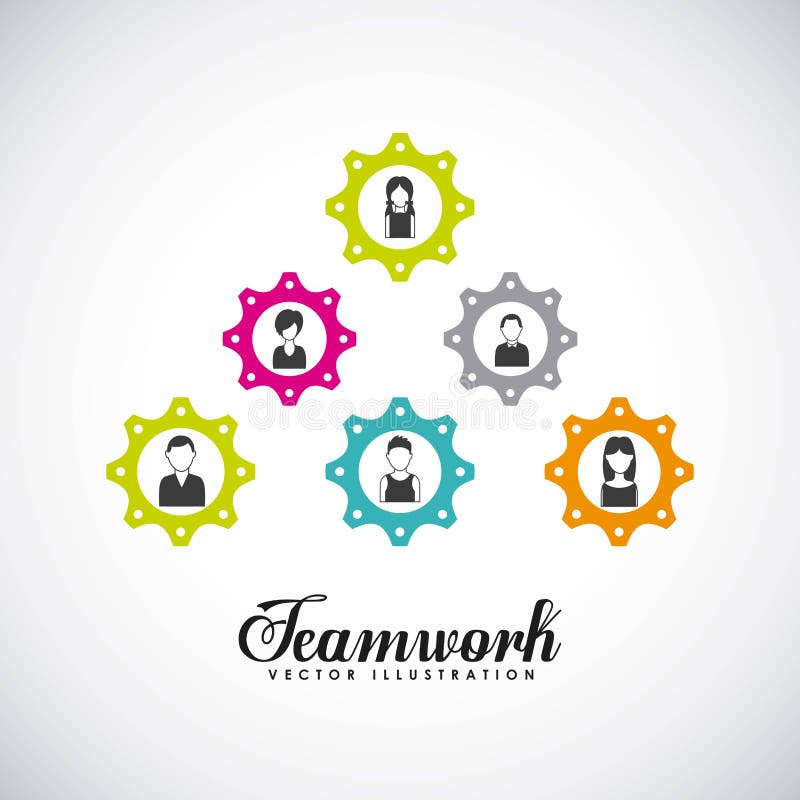 Teamwork business design stock illustration. Illustration of person ...