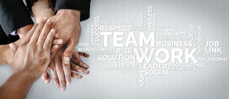 Teamwork and Business Human Resources Concept. Stock Image - Image of ...
