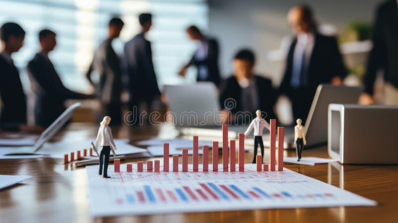 Teamwork with Business People Analysis Cost Graph on Desk at Meeting ...