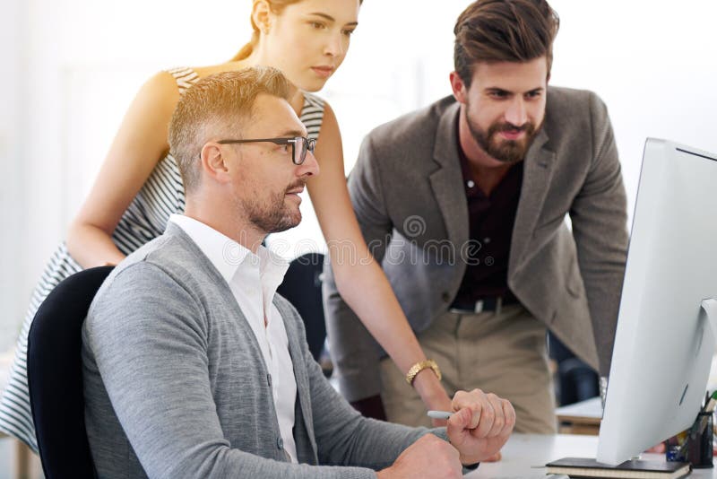 Teamwork, Business People and Creative Designers on Computer Working on ...