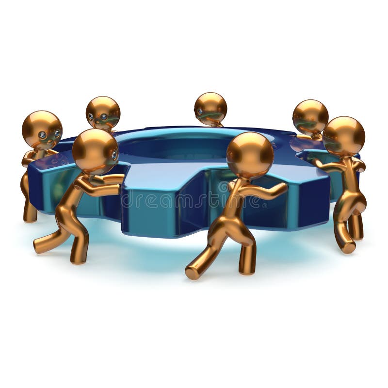 Teamwork Business Process Action Workers Motion Stock Illustration ...