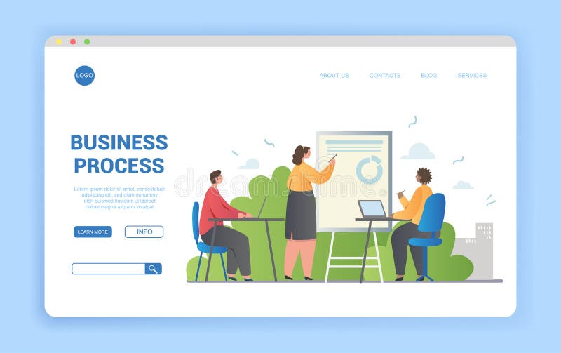 Teamwork and Business Process Concept with People in a Meeting Stock ...