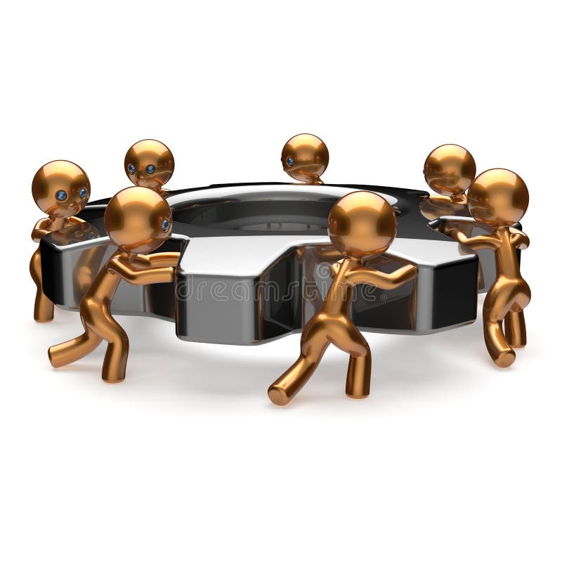 Teamwork Business Process Team Work Workers Turning Gear Stock ... Teamwork Business Process Team Work Workers Turning Gear Stock ...