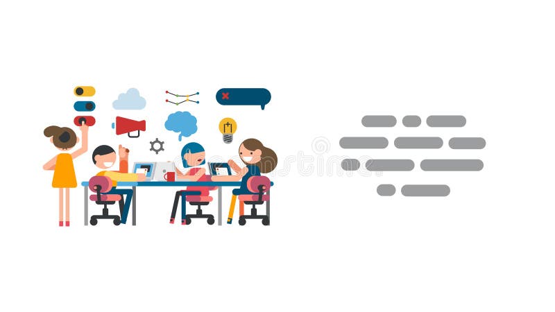 Teamwork, Business Team Brainstorm Vector Copy Space Banner Stock ...
