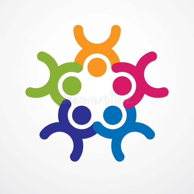 Teamwork Businessman Unity and Cooperation Concept Created with Simple ...