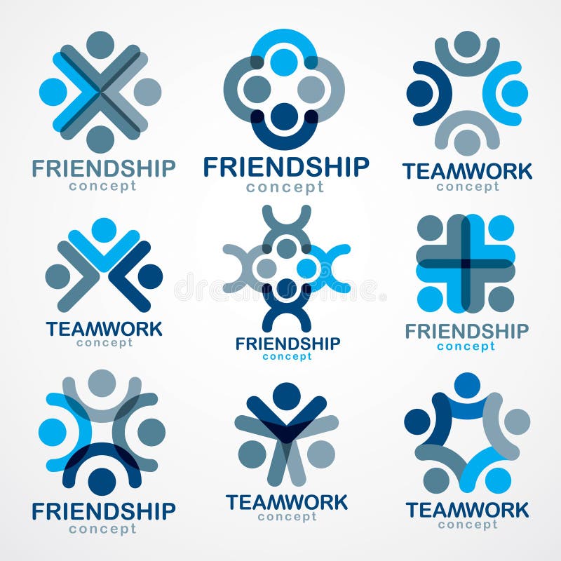 Teamwork Businessman Unity and Cooperation Concepts Created with Simple ...