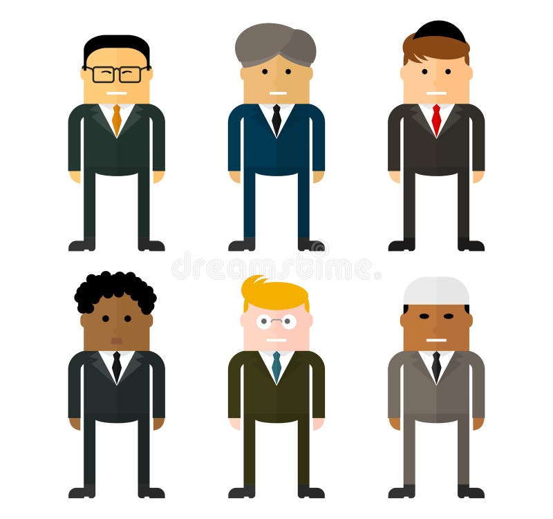 Teamwork Businessmen from Different Countries Stock Vector ...
