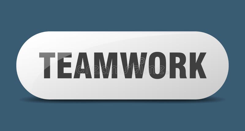 Teamwork Button. Sticker. Banner. Rounded Glass Sign Stock Vector ...