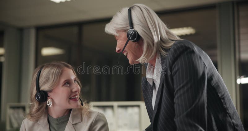 Teamwork, Call Center and Women on Computer and Tablet for Customer ...