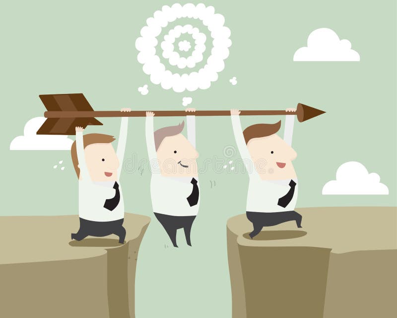 Teamwork can successful stock vector. Illustration of coworker - 75630929