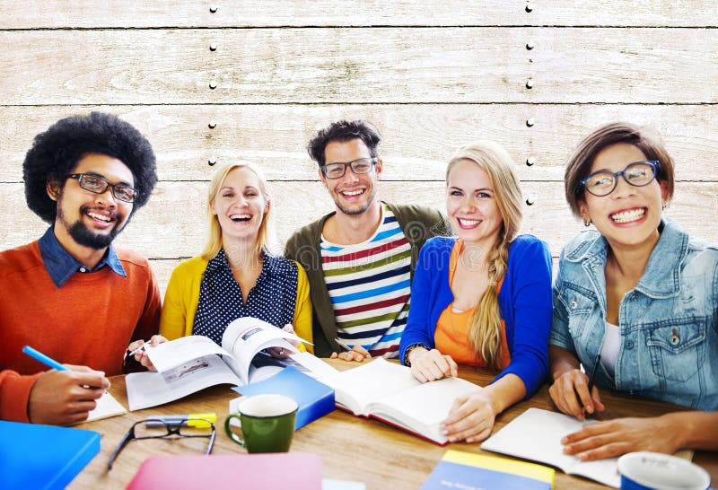 Teamwork Casual Cheerful Brainstorming Learning Concept Stock Image ...