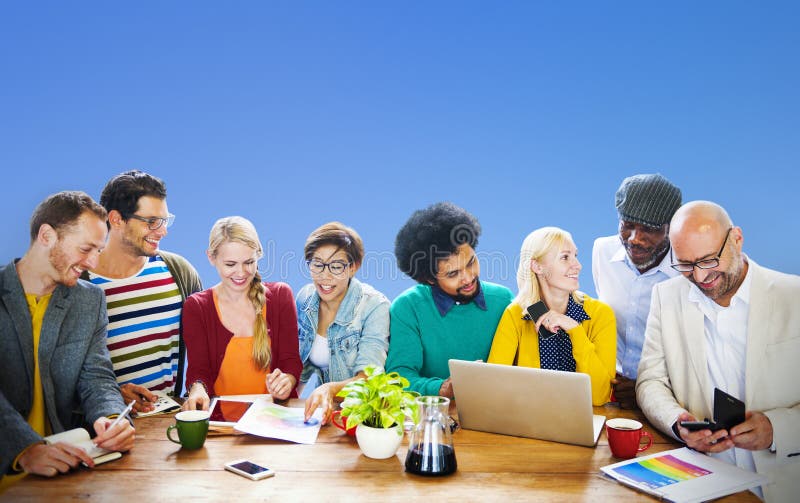 Teamwork Casual Discussion Brainstorming Learning Concept Stock Image ...