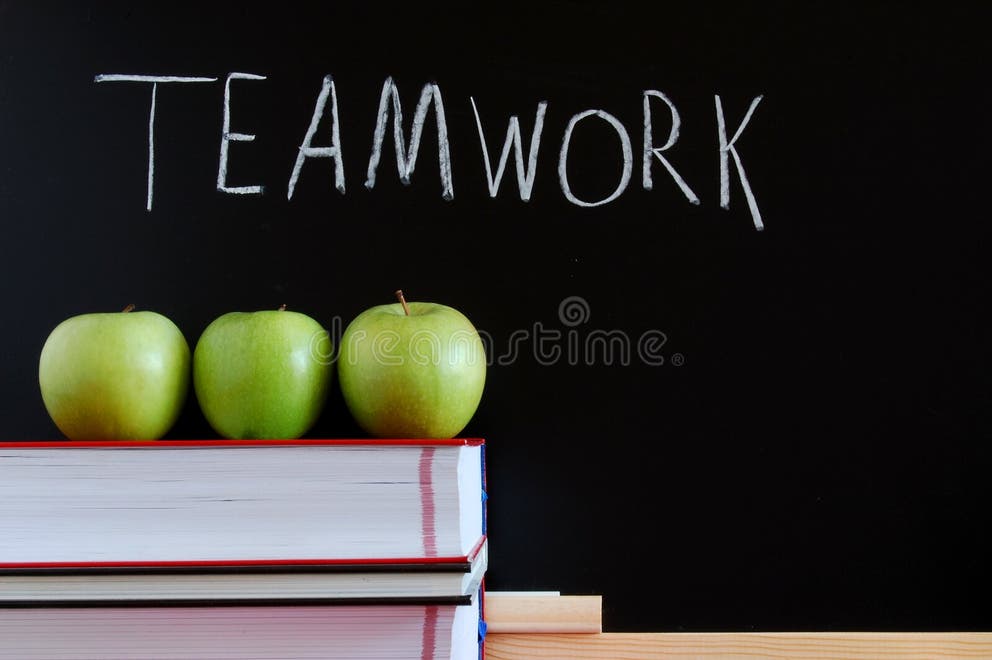 Teamwork and chalkboard stock photo. Image of chalkboard - 8547584