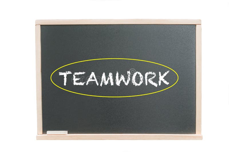 Teamwork on a chalkboard stock image. Image of business - 59137281