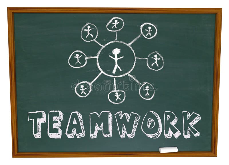 Teamwork Chart - Chalkboard Stock Illustration - Illustration of icon ...