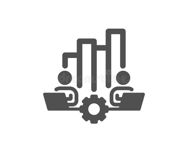 Teamwork Chart Icon. Remote Office Sign. Vector Stock Vector ...