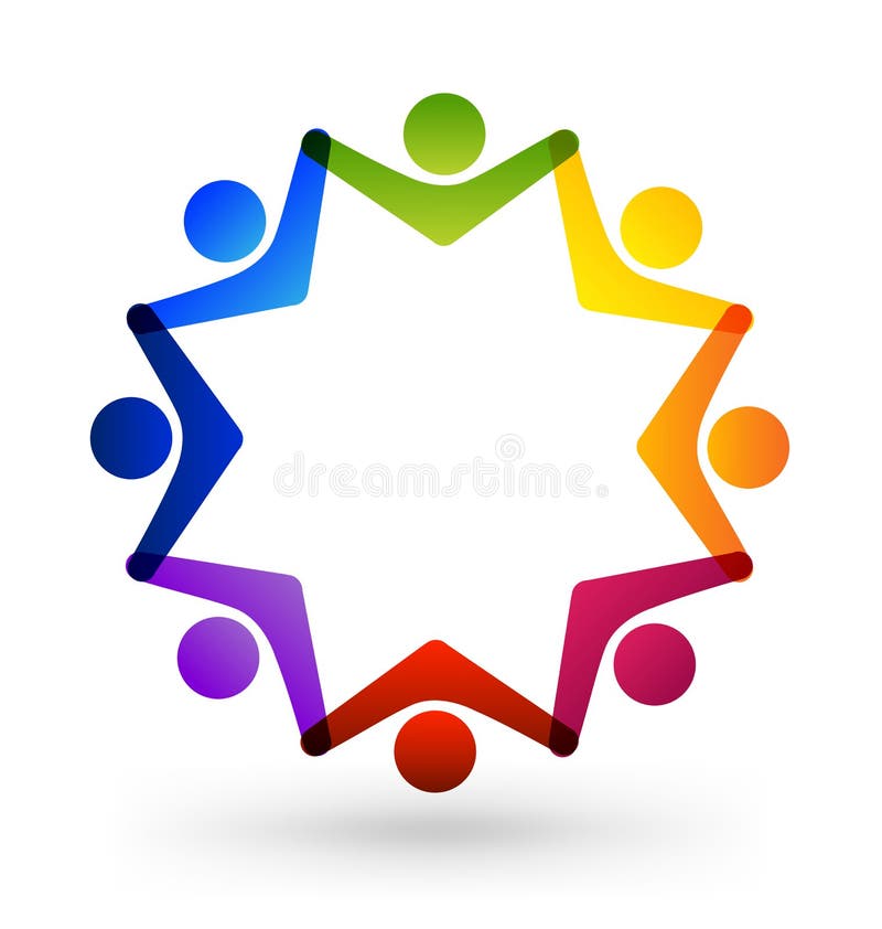 Teamwork Children Book Logo Stock Vector - Illustration of figures ...