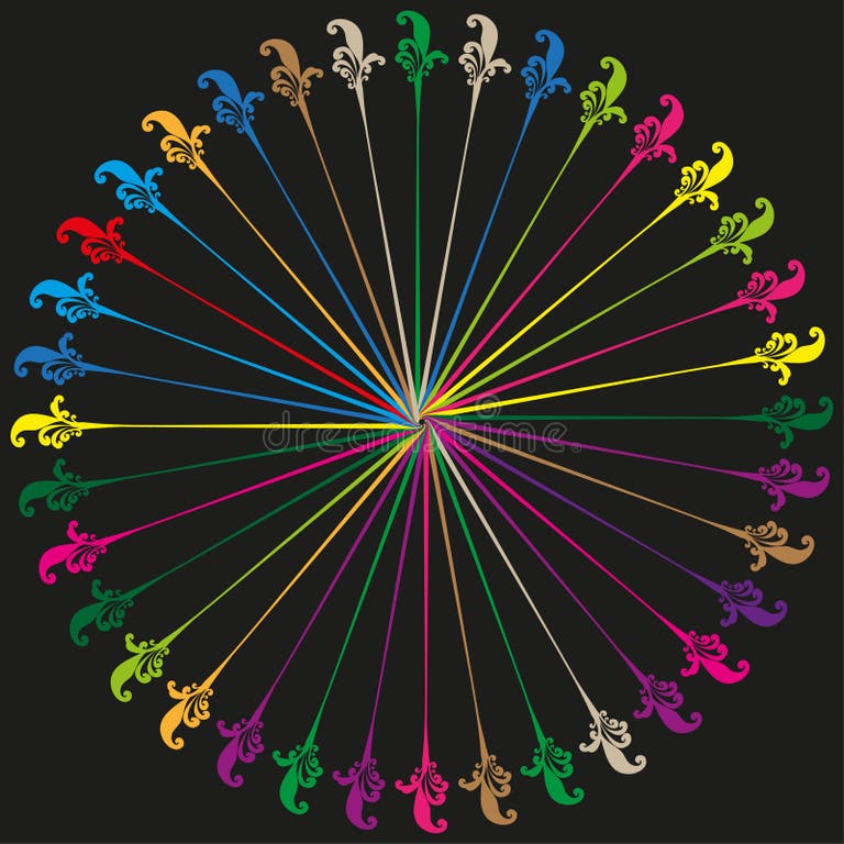 Teamwork Circle Icon. Color Symbol. Spiral Vector Formation. Unity ...