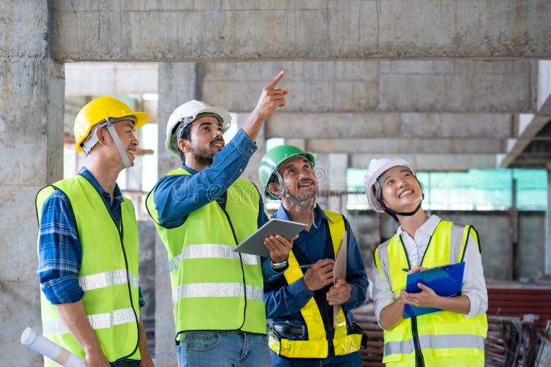 Teamwork of Civil Technician Engineers and Professional Architects ...