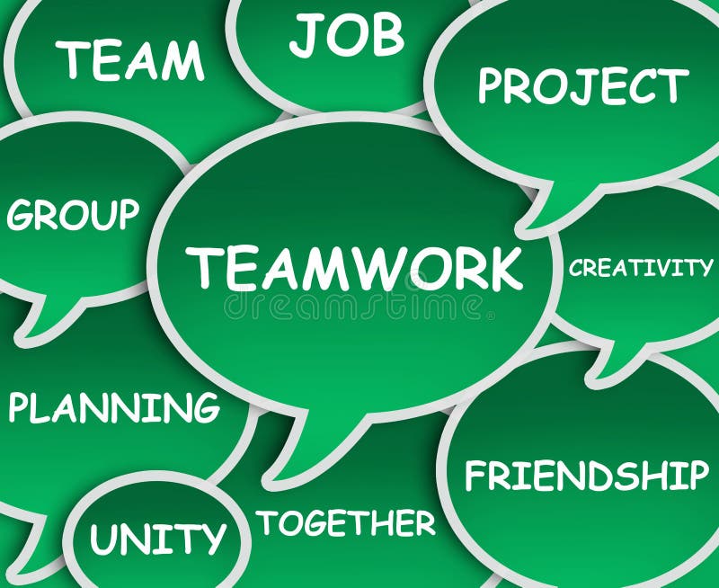 Teamwork cloud stock illustration. Illustration of planning - 22545897